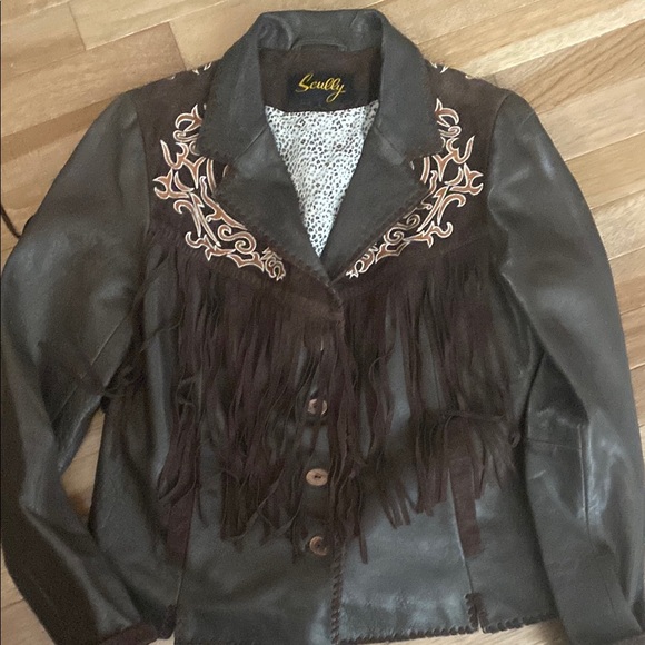Scully | Jackets & Coats | Scully Womens Brown Leather Fringe Jacket ...